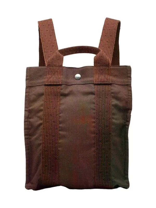 Hermès 1990-2010 Canvas Herline Pm Backpack - Brown