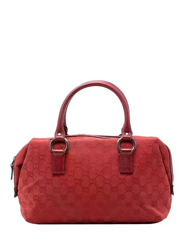 Gucci Gg Canvas Boston Bag - Red