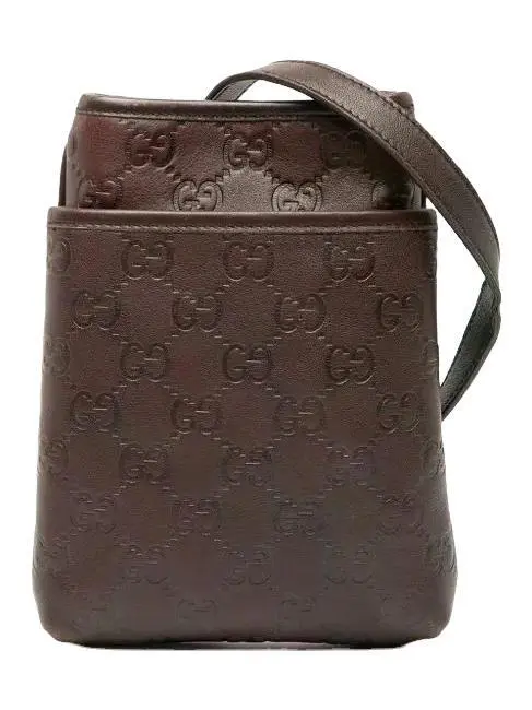 Gucci Ssima Crossbody Bag - Brown