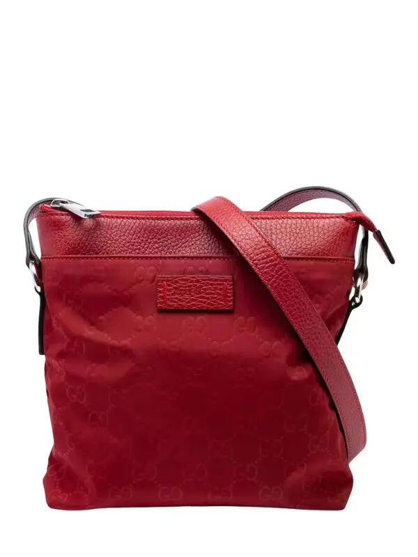 Gucci Gg Nylon Crossbody Bag - Red