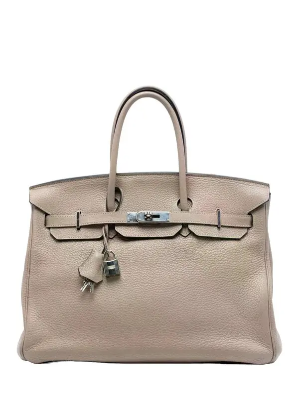Hermès 2009 Togo Birkin Retourne 35 Handbag - Neutrals