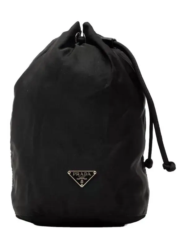 Prada Tessuto Drawstring Pouch 2000-2013 - Black