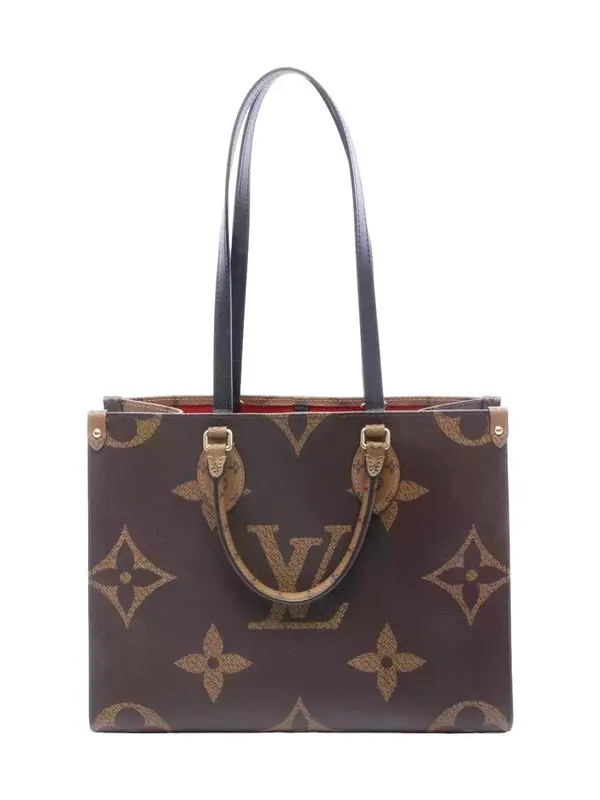 LOUIS VUITTON Monogram Reverse Giant Onthego Mm Satchel - Brown