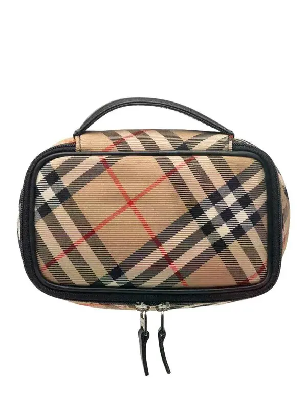 Burberry Supernova Check Canvas Vanity Bag - Neutrals