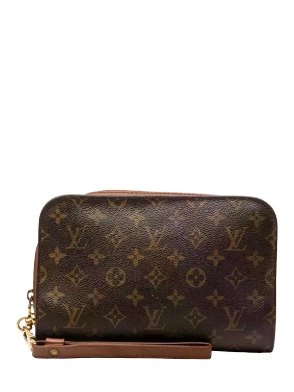 LOUIS VUITTON 2003 Monogram Orsay Clutch Bag - Brown