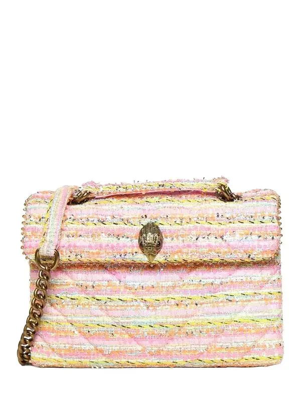 Kurt Geiger Kensington Tweed Shoulder Bag - Pink