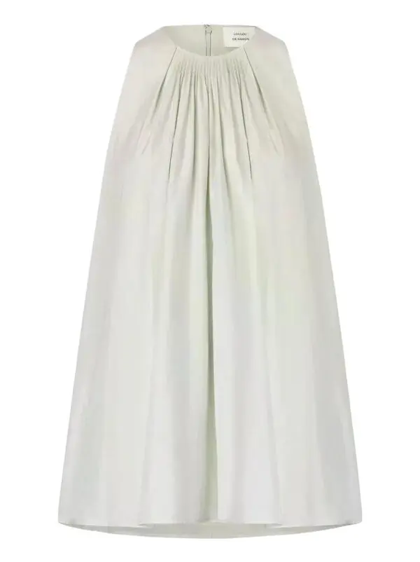 Loulou De Saison Liao Gathered Flaring Blouse - Neutrals