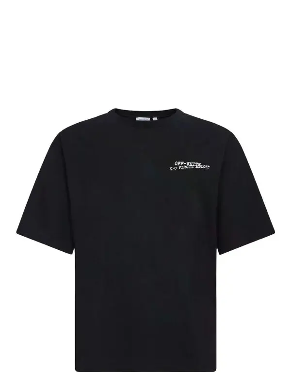 Off-White Lettering Arrow Artwork T-shirt - Black
