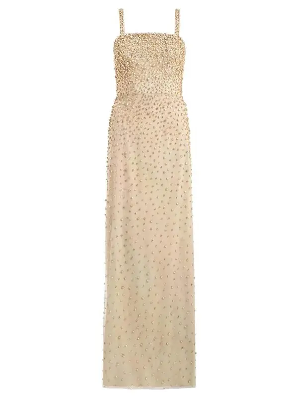 Jenny Packham Cherry Bead-embellished Gown - Neutrals