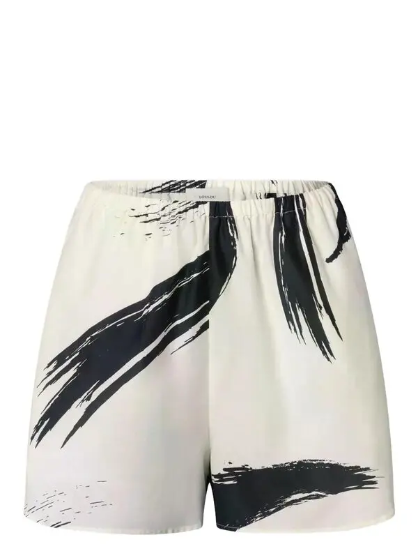 Loulou De Saison Nilo Printed Elasticated Shorts - Neutrals