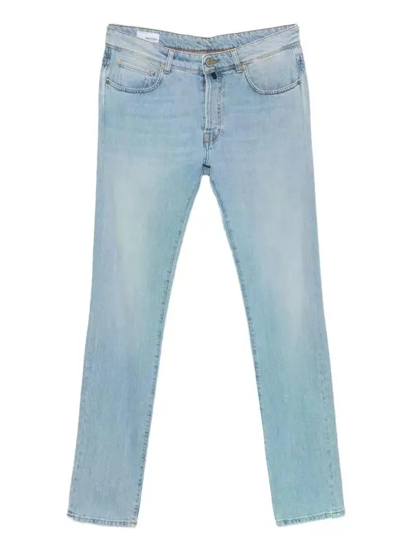 Incotex Faded-effect Five-pocket Jeans - Blue