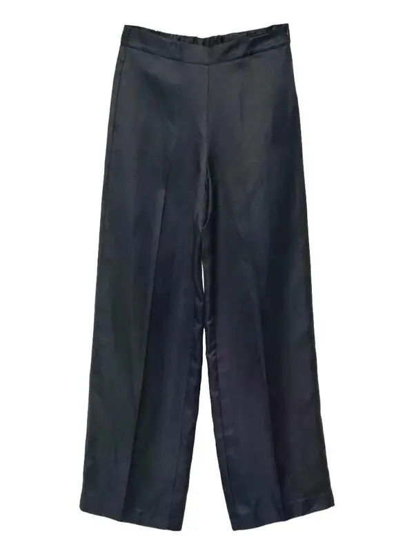 Liviana Conti Pressed-crease Wide-leg Trousers - Blue