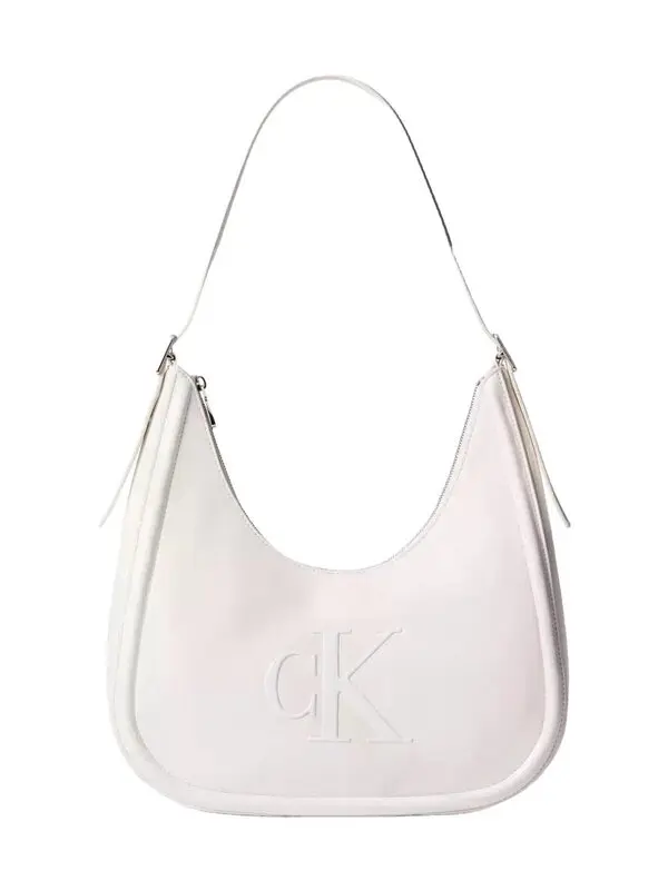 Calvin Klein Logo-embossed Shoulder Bag - White