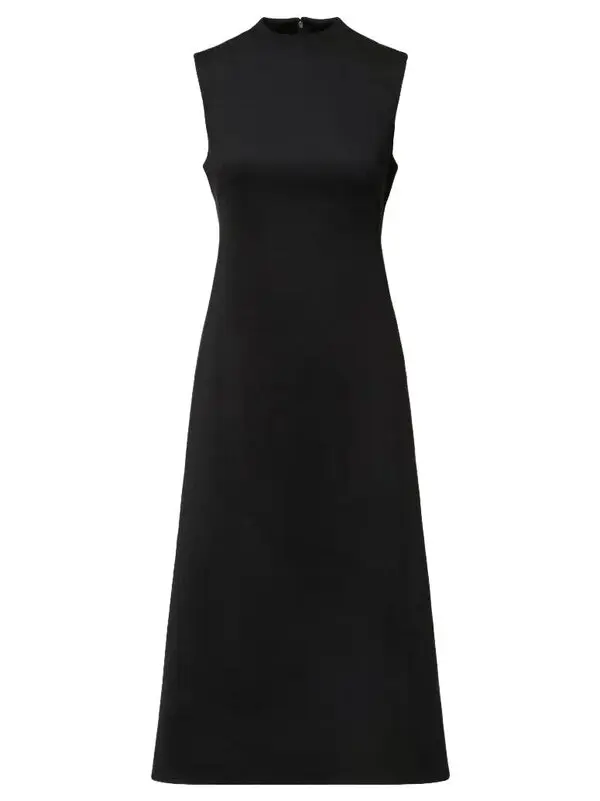 Calvin Klein Sleeveless Mock-neck Midi Dress - Black