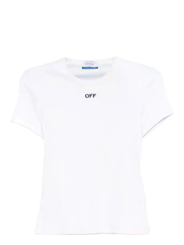 Off-White Off Stamp Ribbed T-shirt - White