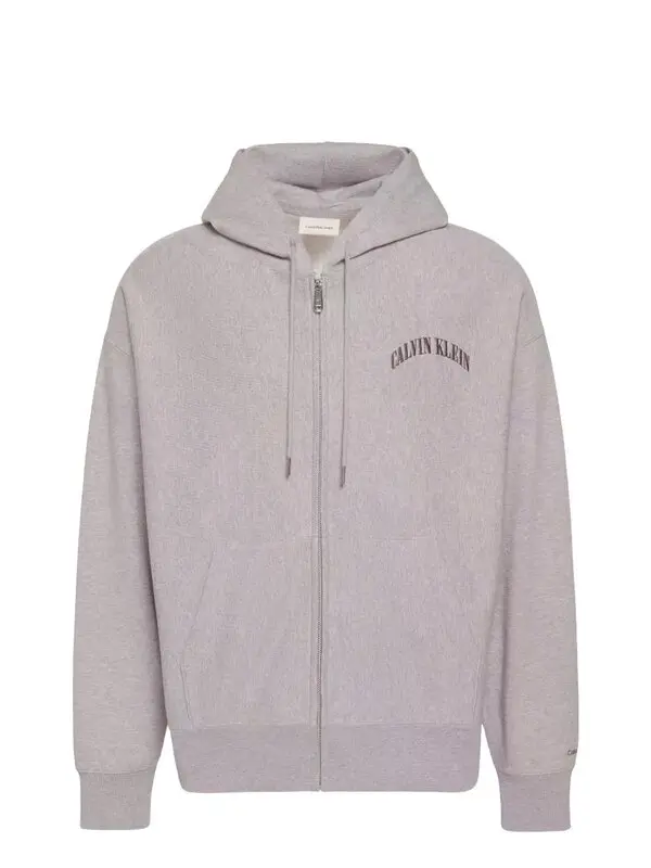 Calvin Klein Varsity Zip-up Hoodie - Grey