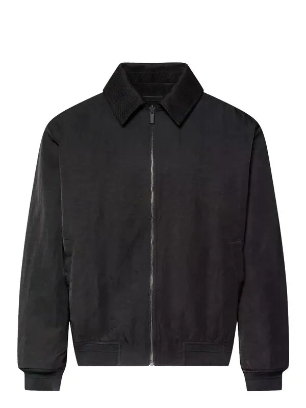 Calvin Klein Logo-embroidered Zip-up Jacket - Black