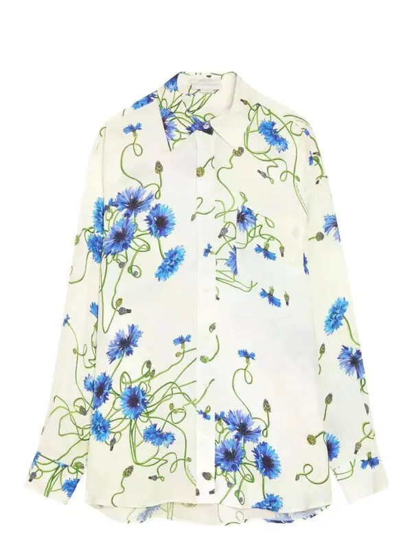 Stella McCartney Floral-print Button-up Shirt - White