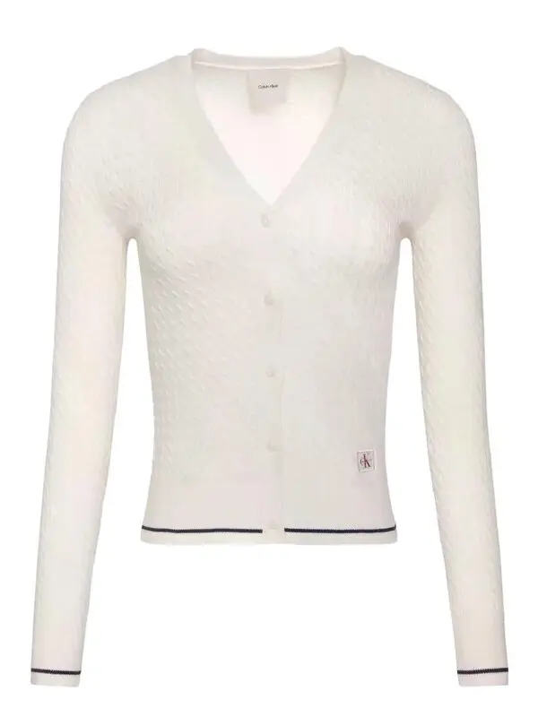 Calvin Klein Cable-knit Cardigan - White