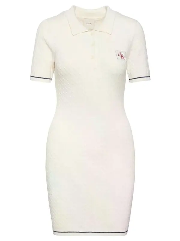 Calvin Klein Cable-knit Mini Dress - White