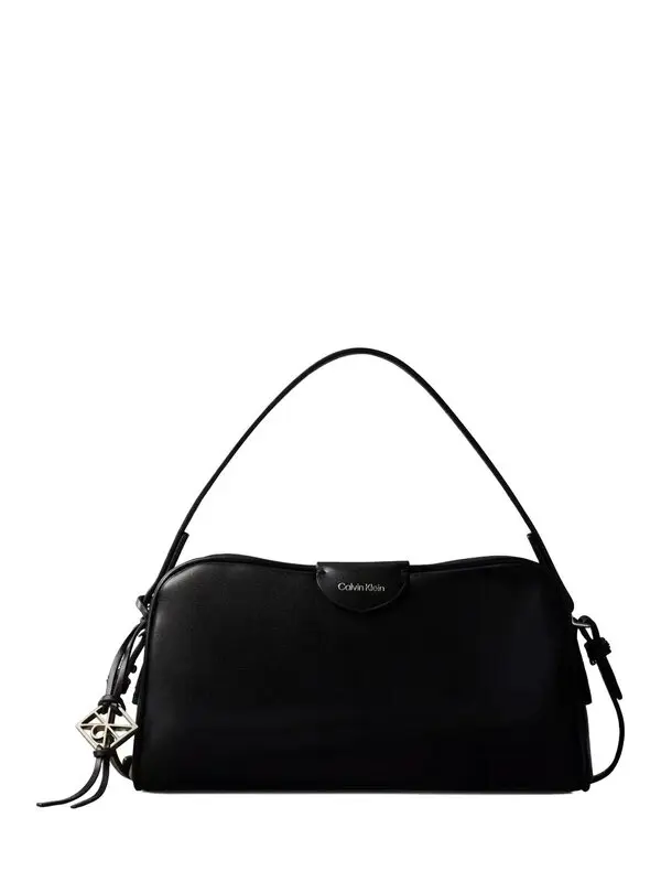 Calvin Klein Logo-charm Shoulder Bag - Black