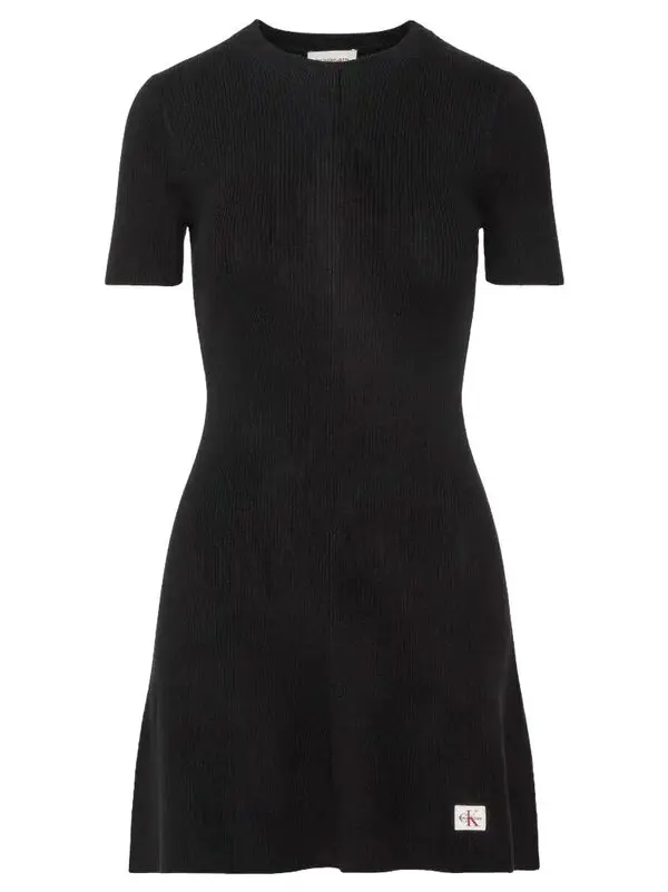Calvin Klein Crepe Mini Dress - Black