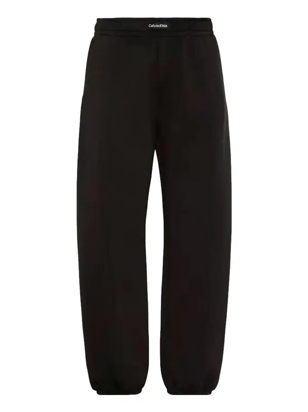 Calvin Klein Logo-patch Relaxed-fit Track Pants - Black