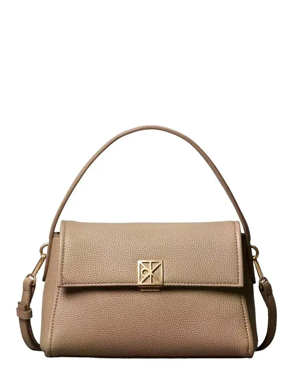 Calvin Klein Leather Shoulder Bag - Neutrals