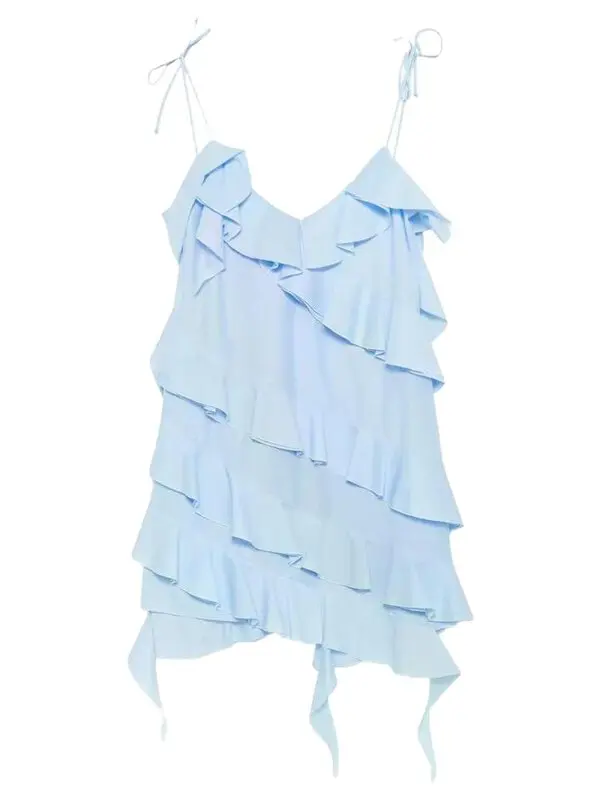 LES FILLES D'EVA Ruffled Mini Dress - Blue