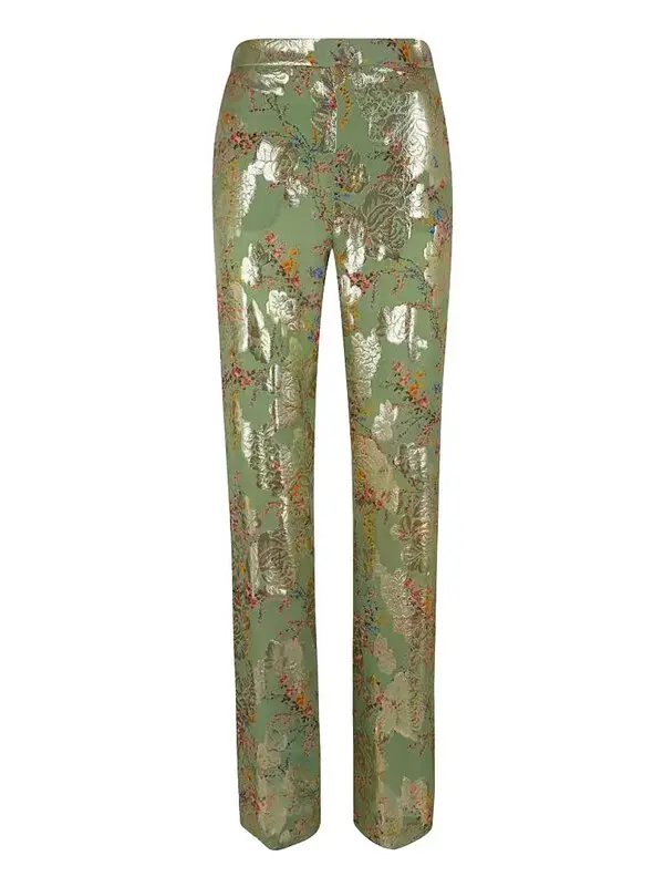 Valentino Garavani Floral-pattern Trousers - Green