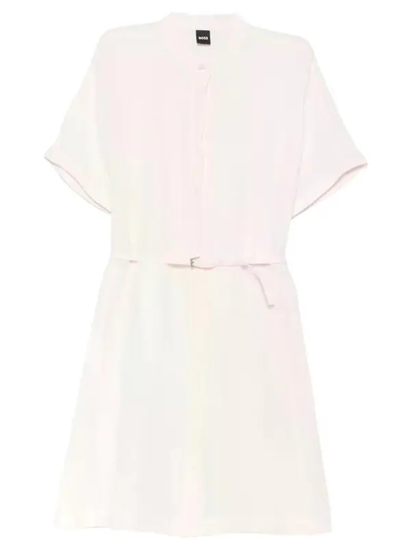 BOSS Dalinia Belted Mini Dress - Pink
