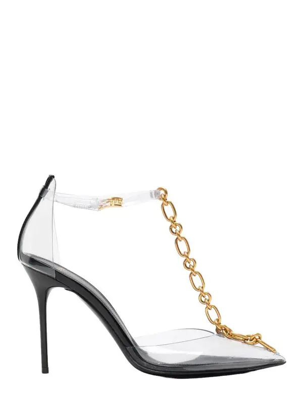 Balmain Chain-link Transparent Pumps - White