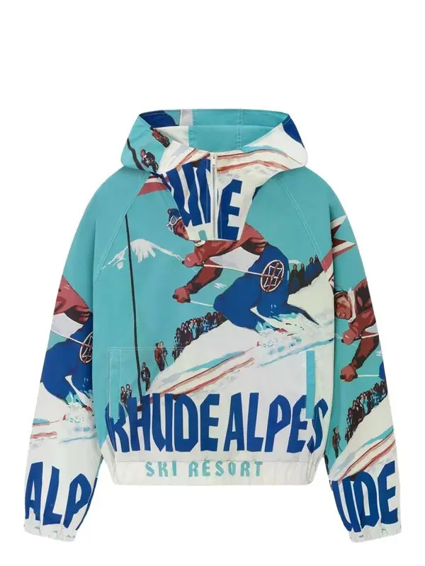 Rhude Deux Resort Graphic-print Jacket - Blue