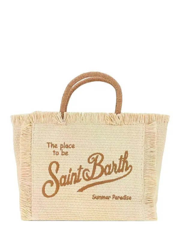 MC2 SAINT BARTH Fringed Tote Bag - Neutrals