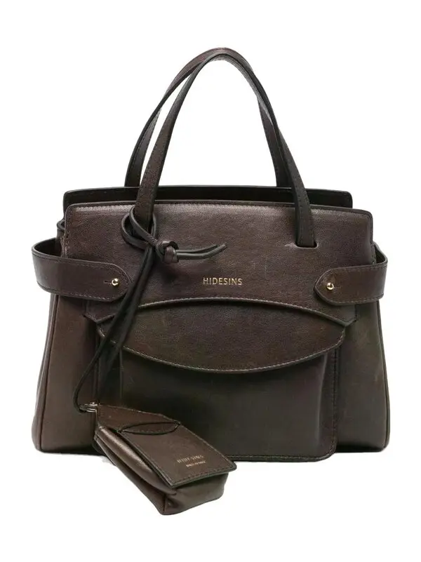 HIDESINS Logo-stamp Tote Bag - Brown