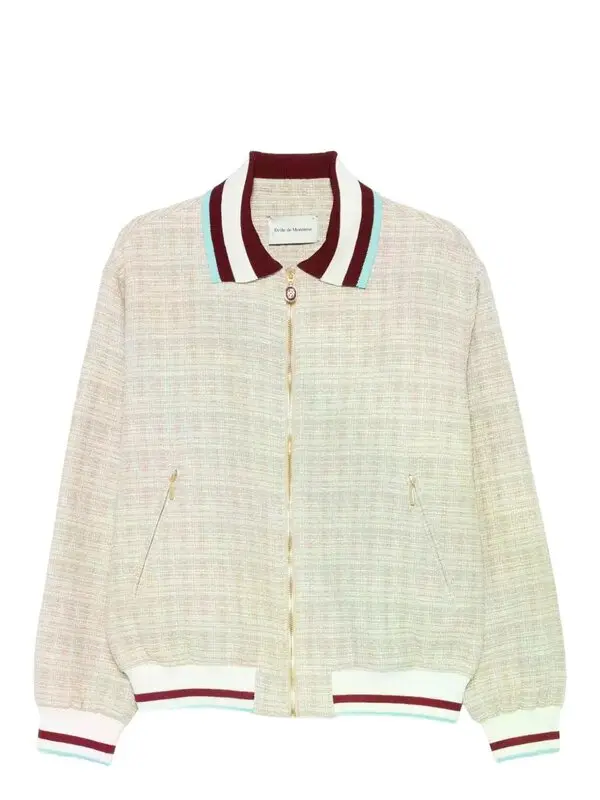 Drole De Monsieur Tweed Bomber Jacket - Neutrals