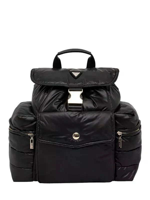Guess Quilted Buckle-fastening Backpack - Black