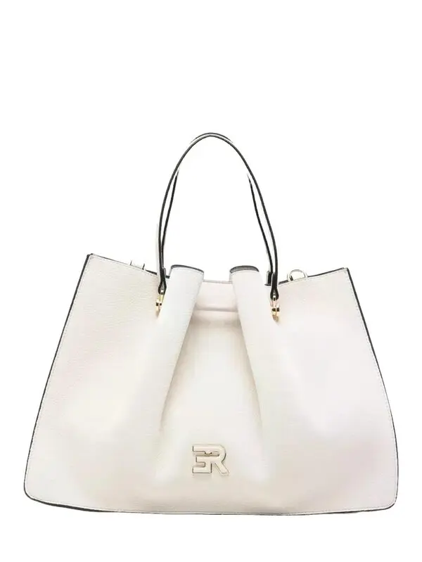 ERMANNO FIRENZE Anora Logo-plaque Tote Bag - White