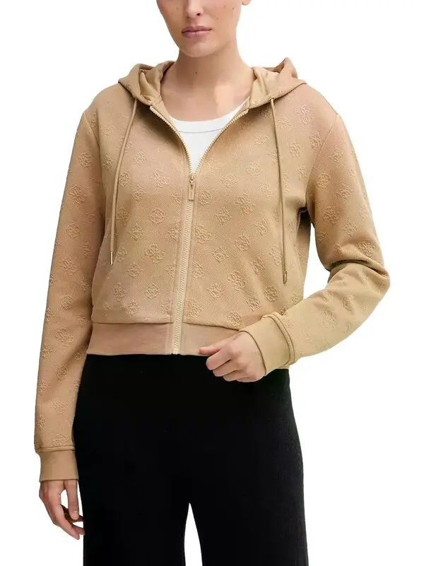 Guess Embossed Hoodie - Brown