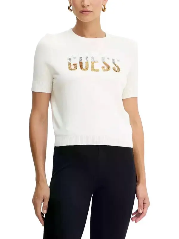 Guess Logo-embellished T-shirt - Neutrals