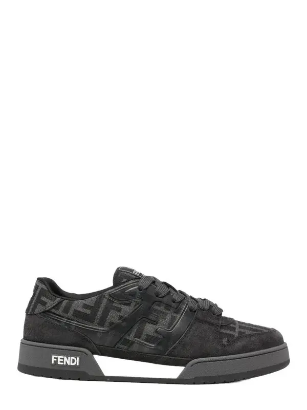 Fendi Logo-print Sneakers - Black