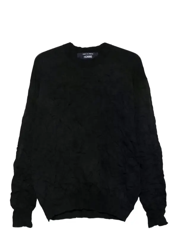 Comme Des Garçons Crinkled-effect Sweater - Black