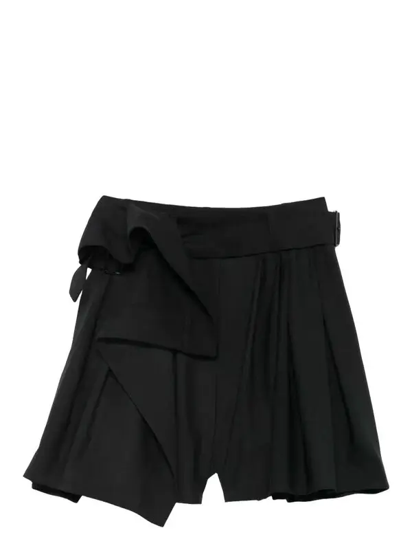 JUUN.J Pocket Pleated Shorts - Black