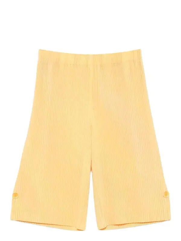 Issey Miyake Pleated Shorts - Yellow