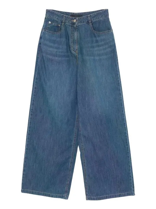 JUUN.J Belt-loop Pocket Wide Leg Jeans - Blue