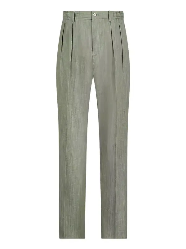 Tagliatore Pleated-waist Trousers - Green