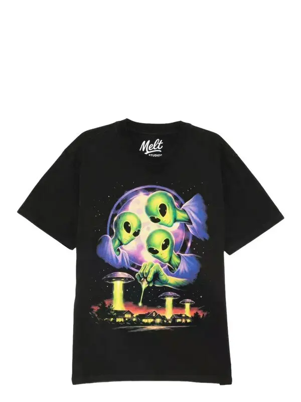 MELT Crew-neck Short-sleeve T-shirt - Black