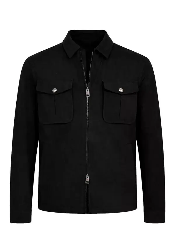 Kiton Flap-pocket Jacket - Black