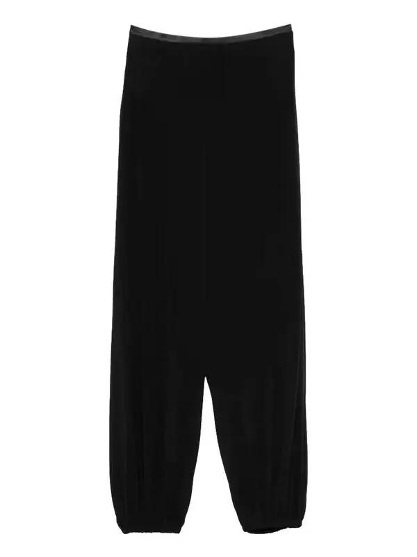 Emporio Armani Elasticated-cuff Trousers - Black
