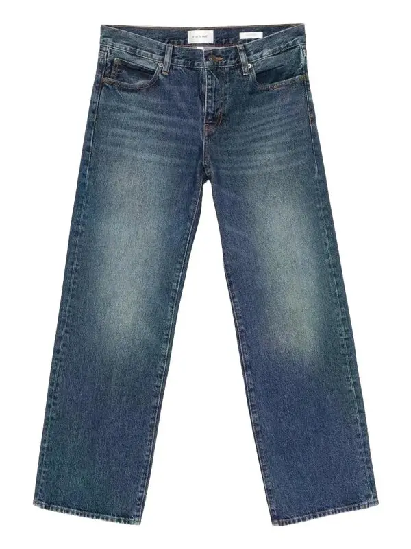 FRAME The Saturday Faded Wide-leg Jeans - Blue